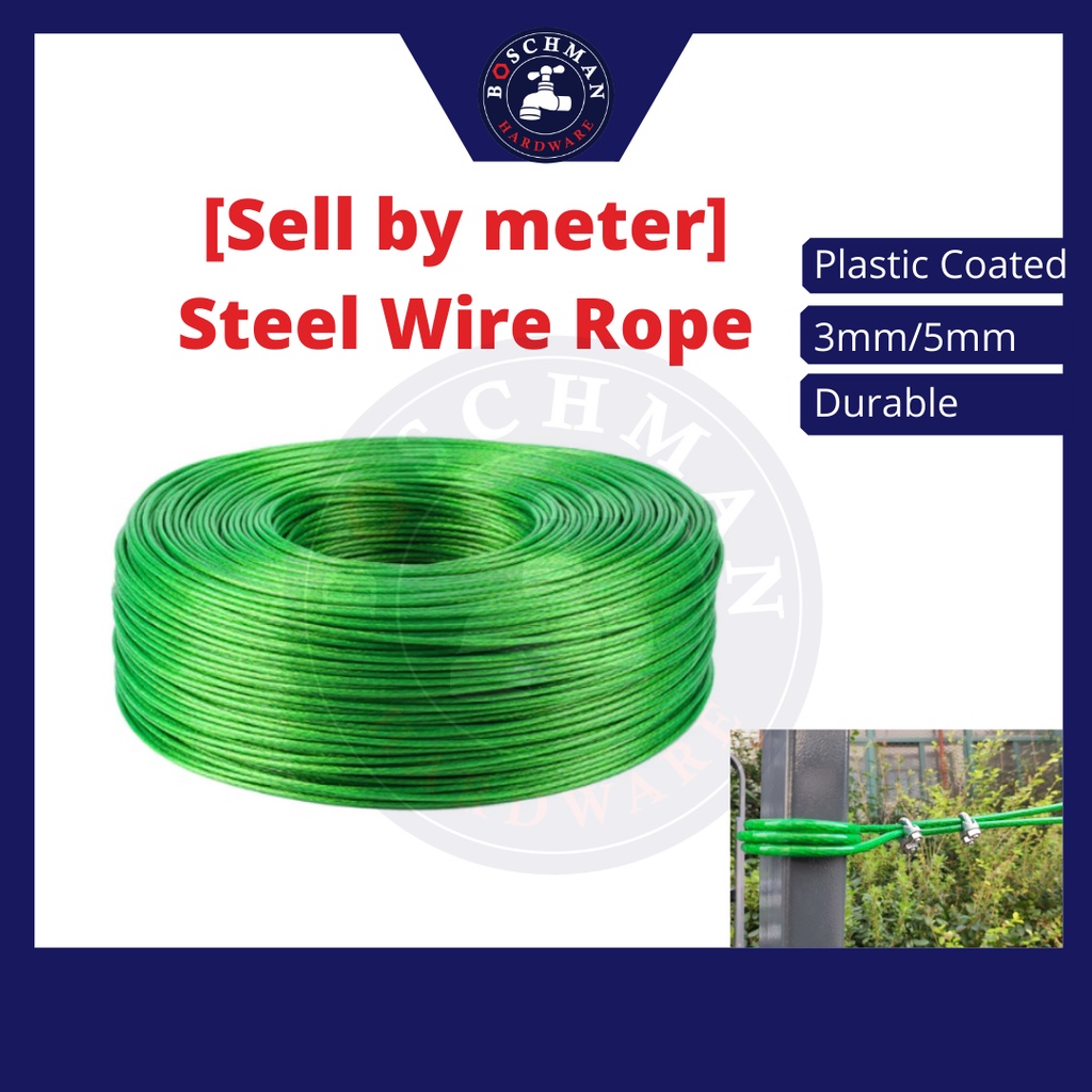 [Sell by meter] PVC Plastic Coated Steel Wire Rope Galvanised Steel ...