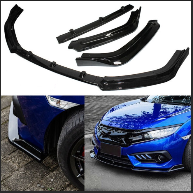 Honda Civic FC 2016-2021 Front Lip Front Lips Front Skirt Bumper ...