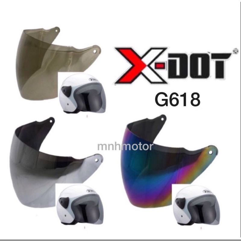 XDOT G618 618 G518 518 VISOR ORIGINAL (TINTED / RAINBOW / SILVER ...
