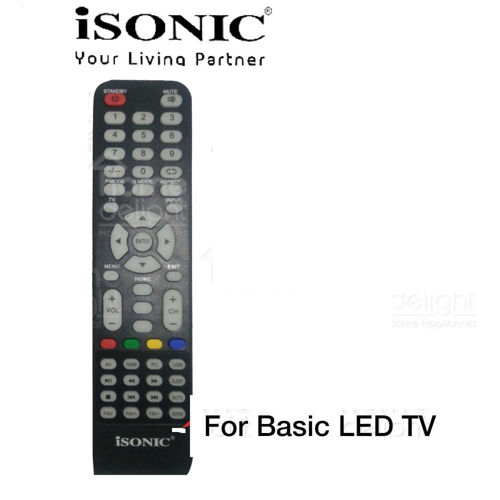 Isonic / TELEFUNKEN LED TV Remote control DVB-T2 (Original) BUBBLE ...