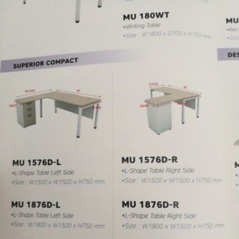 L shape steel leg writing table | Shopee Malaysia
