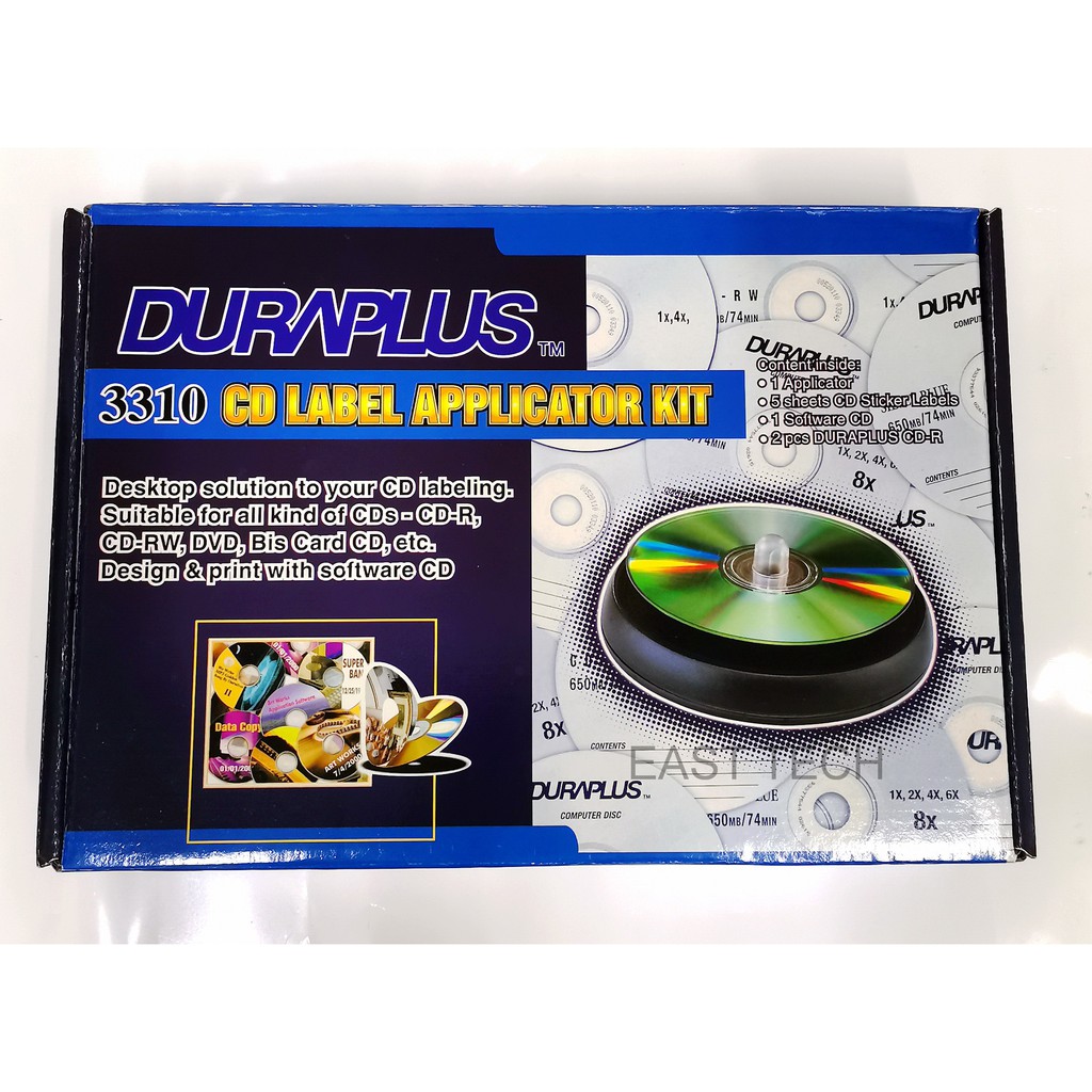 DURAPLUS CD LABLE APPLICATOR LABLELING KIT CD STICKER MACHINE | Shopee ...