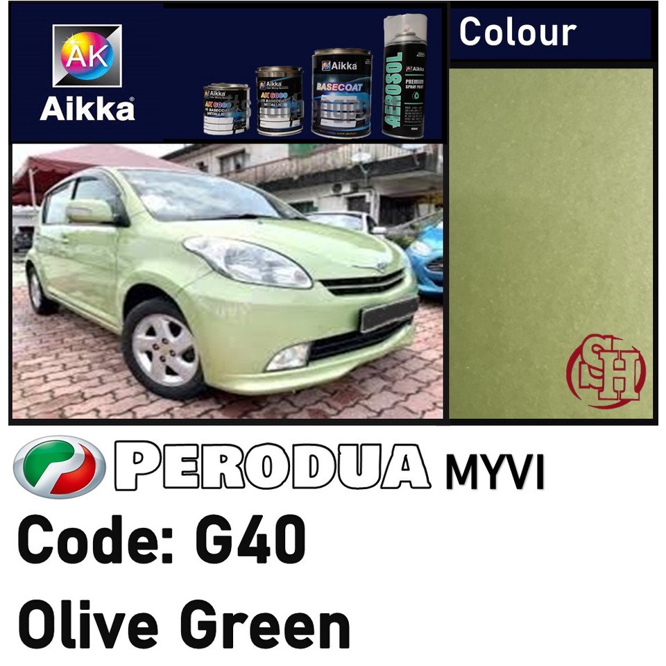 PERODUA MYVI Olive Green G40 /Aikka Oem Factory Colour | Shopee Malaysia