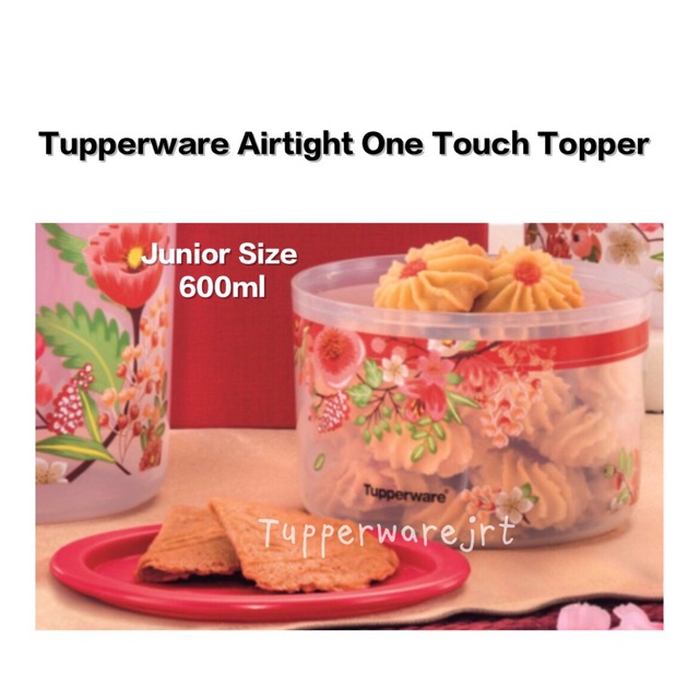 Tupperware Airtight Lucky Blooms One Touch Topper Junior 600ml x 1pc | Shopee Malaysia