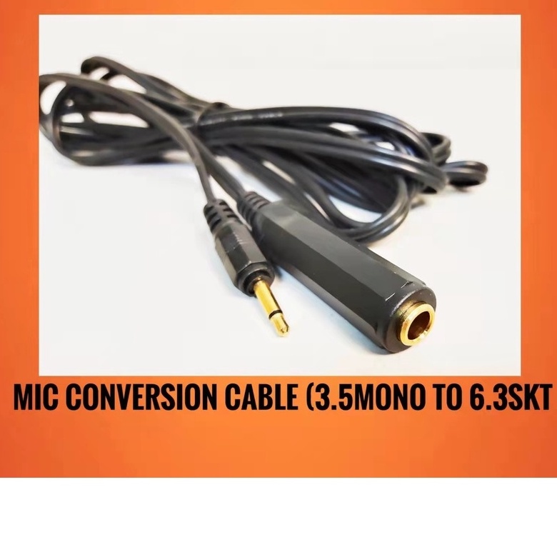 [READY STOCK] TNK 3.5 MONO TO 6.3 SOCKET MICROPHONE CONVERSION CABLE ...