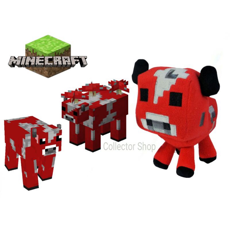 Baby Mushroom Games Plush toy Stuffed Doll Patung Minecraft Cartoon ...