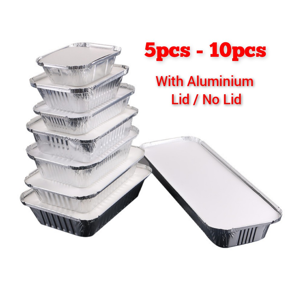 🔥 2-10pcs Aluminium Foil Tray Kitchenware Cooking Utensils Oven Tray ...