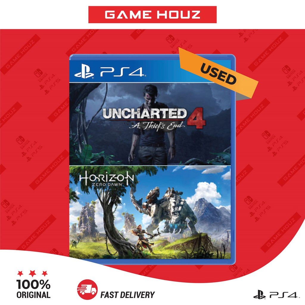 (PS4) Uncharted 4 + Horizon Zero Dawn - USED | Shopee Malaysia