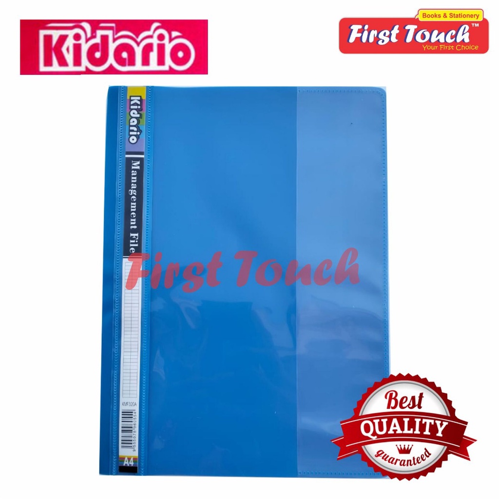 Kidario A4 Size KMF-320A PVC Management File Transparent Cover Fastener ...