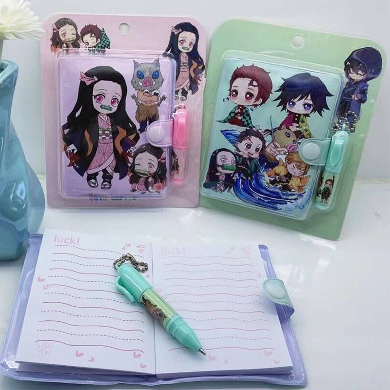 Anime Demon Slayer Kimetsu No Yaiba Kawaii Cover Mini Loose-leaf ...