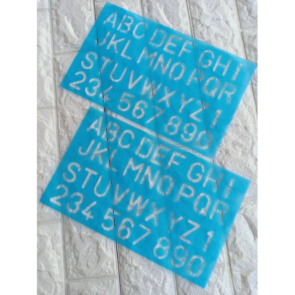 Stok Sedia Pembaris Abc Abc Ruler /123 Ruler /Stencil Ruler Alphabet ...