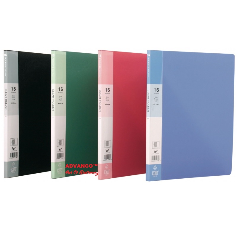 CBE A4 CLEAR HOLDER (AVAILABLE IN 16, 20, 30, 40, 50, 60 & 80 POCKET ...