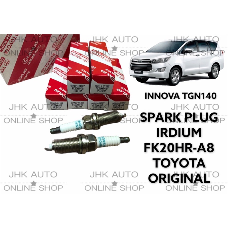TOYOTA INNOVA TGN140 SPARK PLUG IRDIUM FK20HR-A8 90919-01287 MADE IN ...
