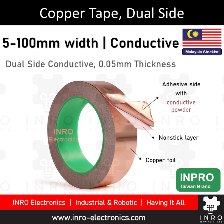 Copper Tape Tapes Grounding & EMI Shielding Tapes, Guitar Shielding ...