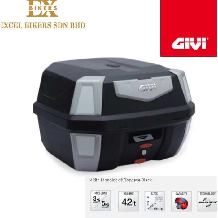 GIVI BOX B42N ANTARTICA MONOLOCK TOP CASES | Shopee Malaysia