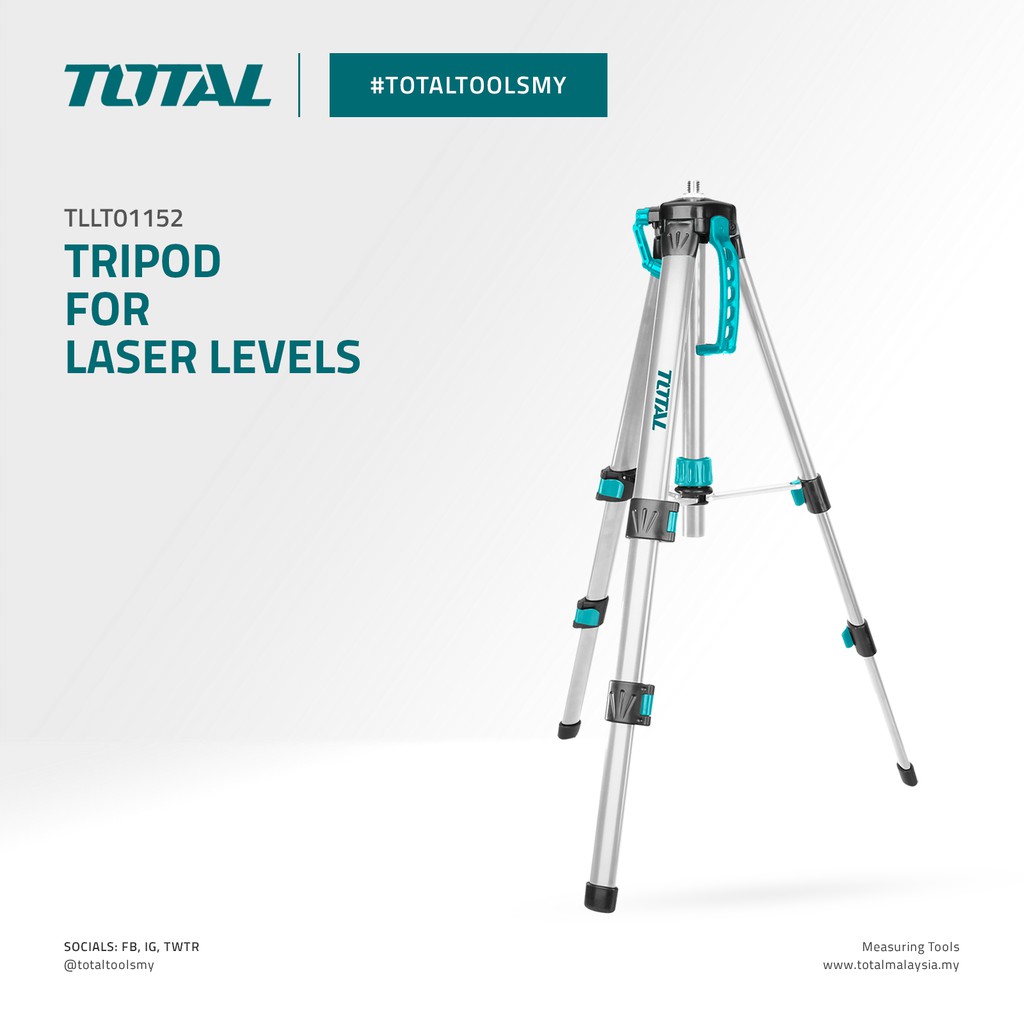TOTAL Tripod For Laser Levels Suitable for Self Leveling Line Laser ...