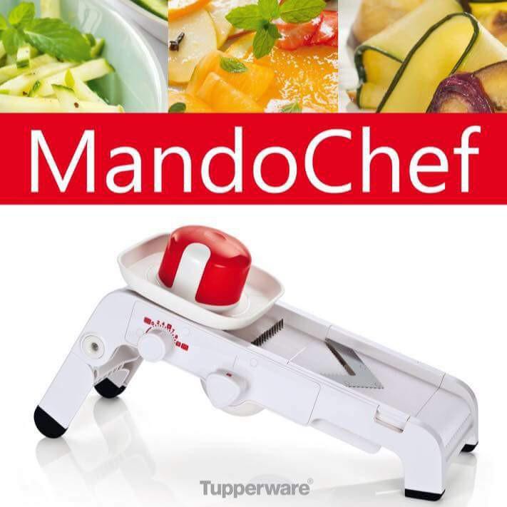 TUPPERWARE NEW MANDO CHEF MANDOLINE WITH EXTRA BLADE & CUTTING MATE ...