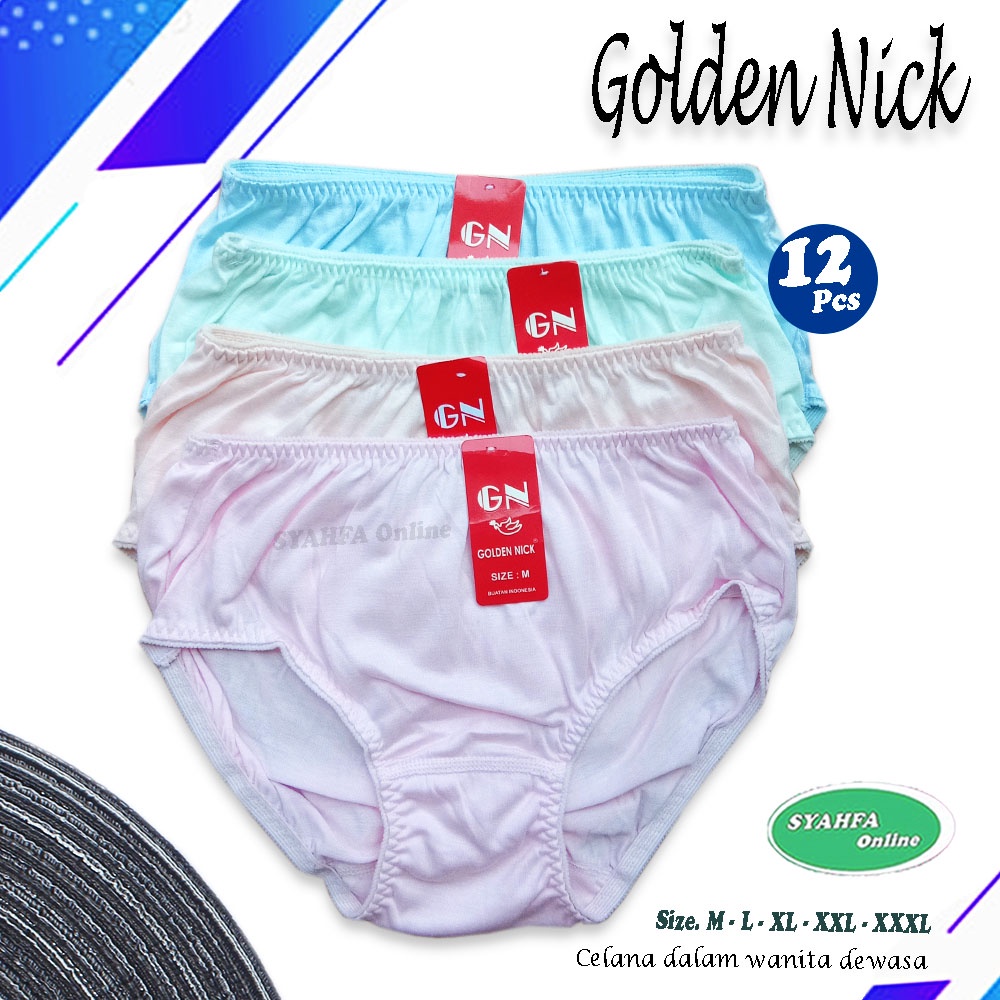 (12pc) Young Golden Nick 381 CD | Women's Lace Rubber Panties - Syahfa ...