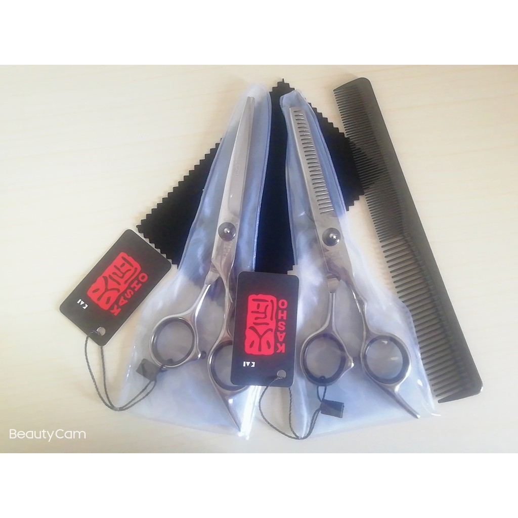Gunting Rambut JAPAN KASHO 440C Silver Hair Scissors Barber Scissors Scissors Hair Cut | Shopee ...