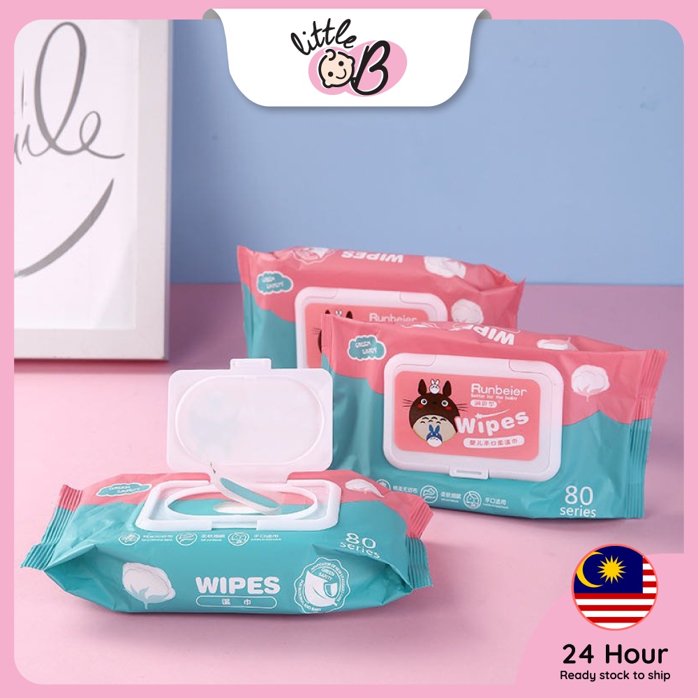 🔥READY STOCK🔥80 PCS Non-Alcohol Baby Wipes/ Baby Wet Tissues (ANTI ...
