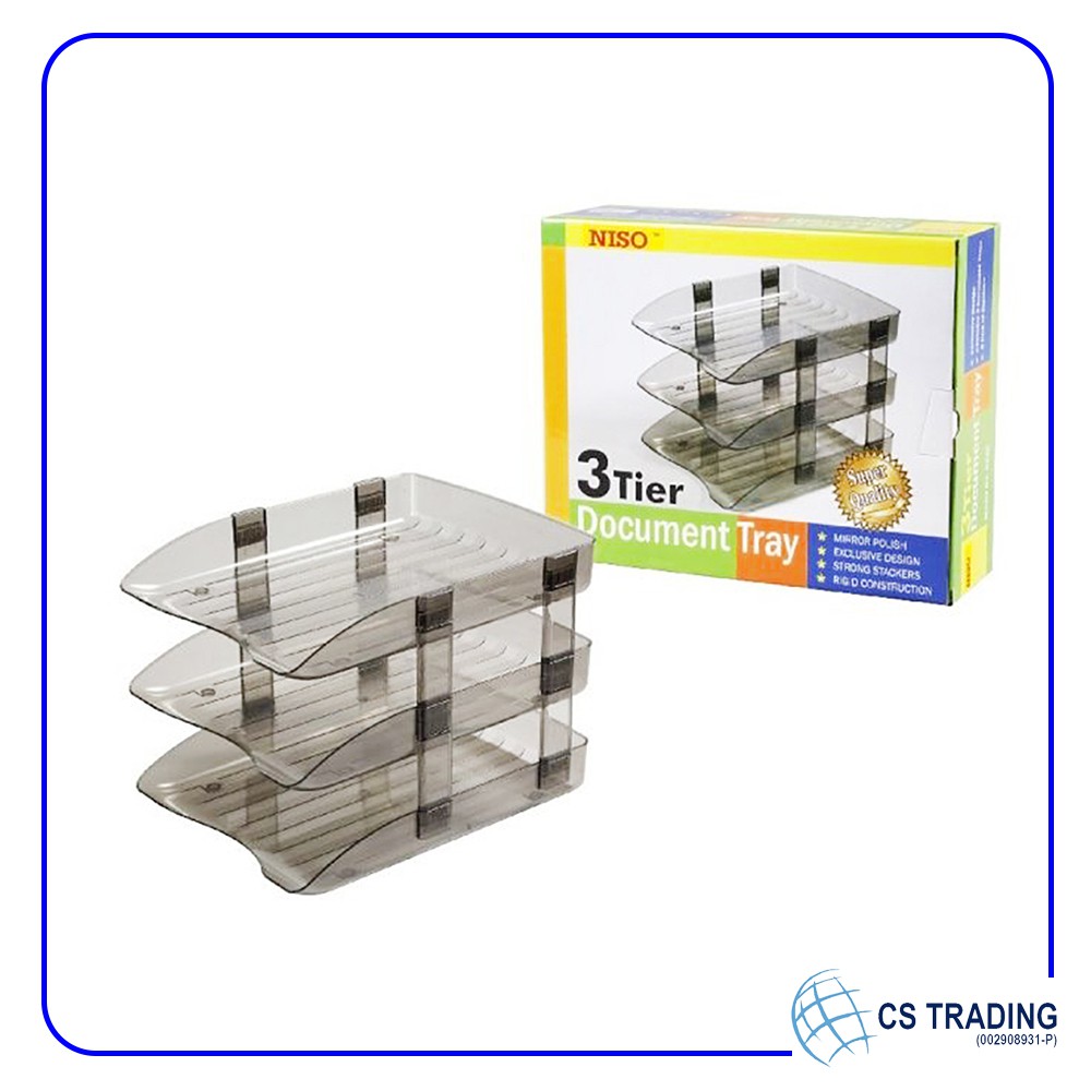 Niso A4 Document Tray 2 Tier / 3 Tier / In out Tray / 2 Layer / 3 layer ...