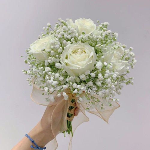 wedding bride bunga tangan pengantin flower bouquet Simple hand tulip ...