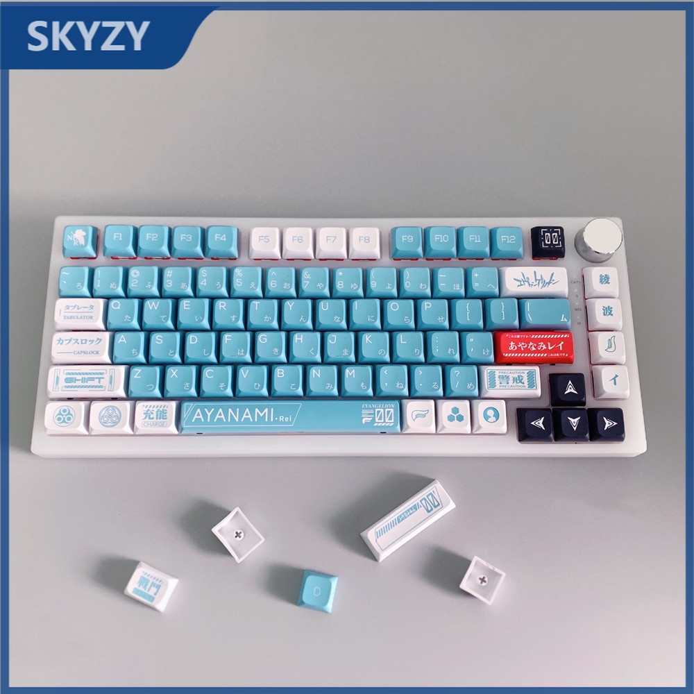 EVA00 PROTOTYPE Keycaps XDA Profile EVA Ayanami Rei Anime PBT Dye Sub ...