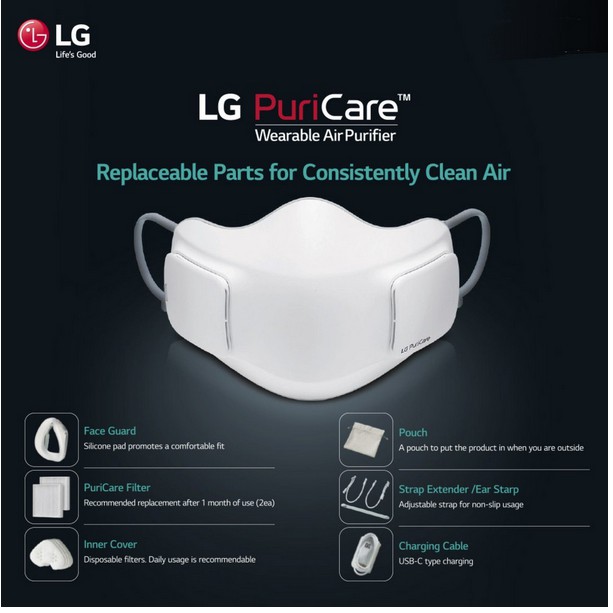 💎 [PRE ORDER] LG PuriCare Air Purifier Mask / Wearable Mask - AP300AWFA ...