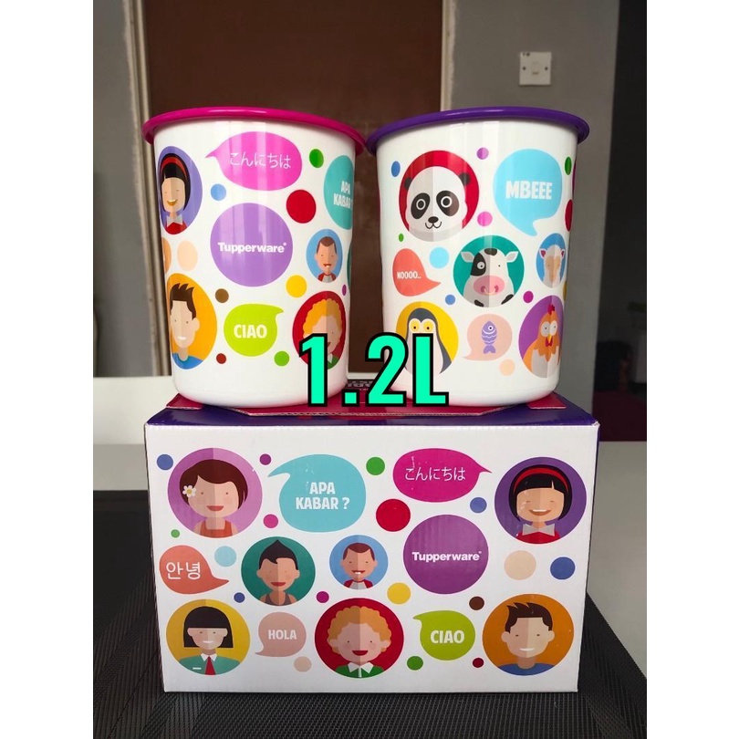 TUPPERWARE BUBBLE CANISTER SET(2PCS NO BOX) | Shopee Malaysia