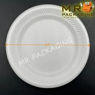 Polystyrene 7" Foam Plate [ 100pcs± ] Polistrin Piring - Polisterin ...