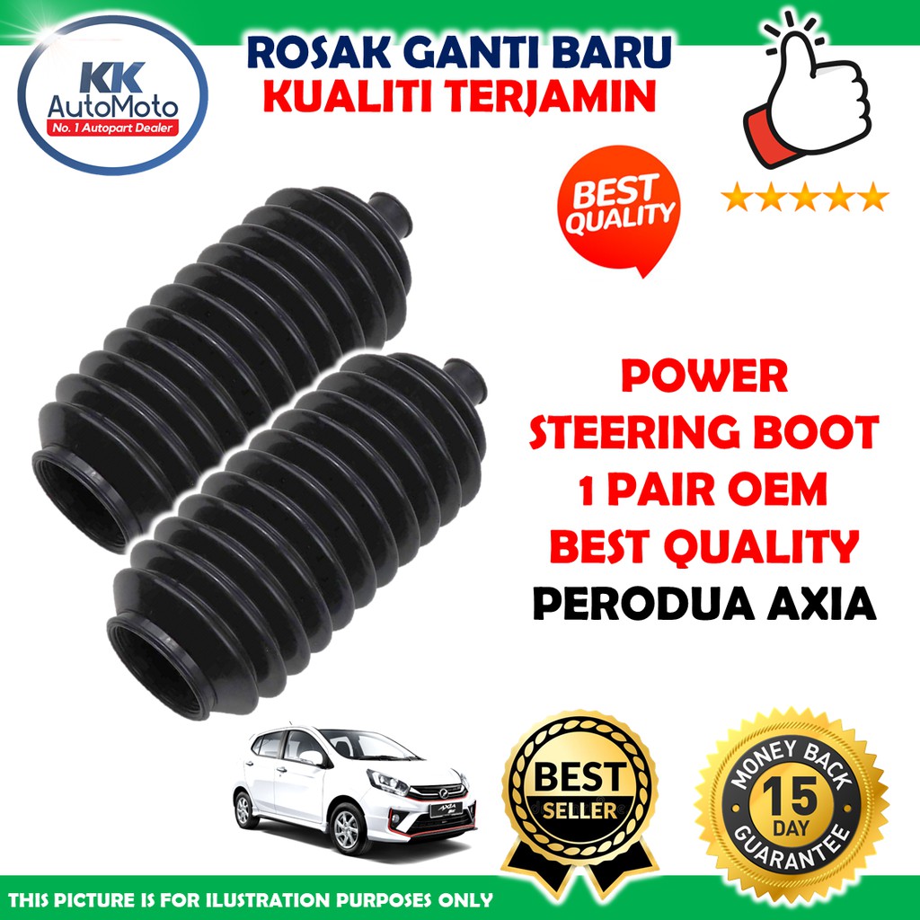 1 Pasang - Perodua Axia - Best OEM Pair Power Steering Boot Cover ...