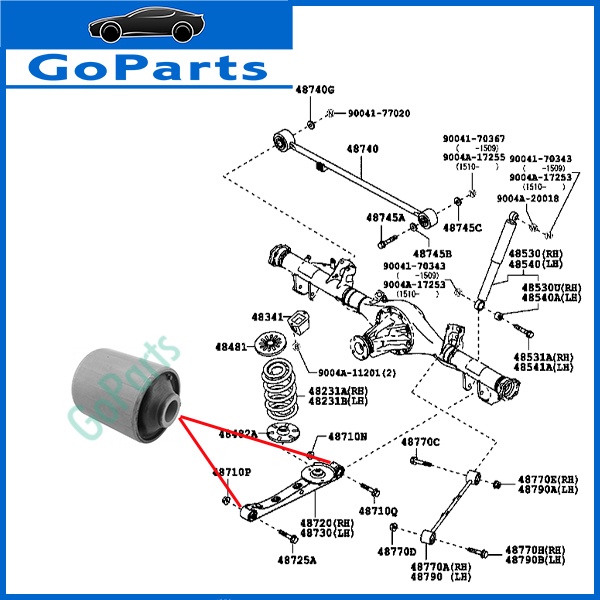 TOYOTA AVANZA F651F652 F653 F654 [2011~2022] / RUSH REAR LOWER ARM BUSH ...