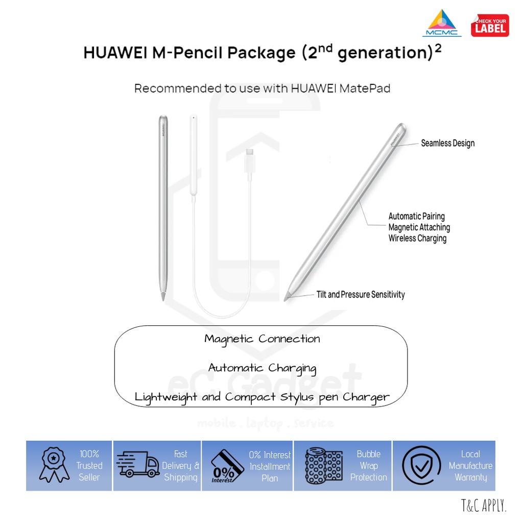 HUAWEI M-PenLite / M-Pencil 2nd Gen / M-Pencil 3 NearLink [Matepad 10.4 ...