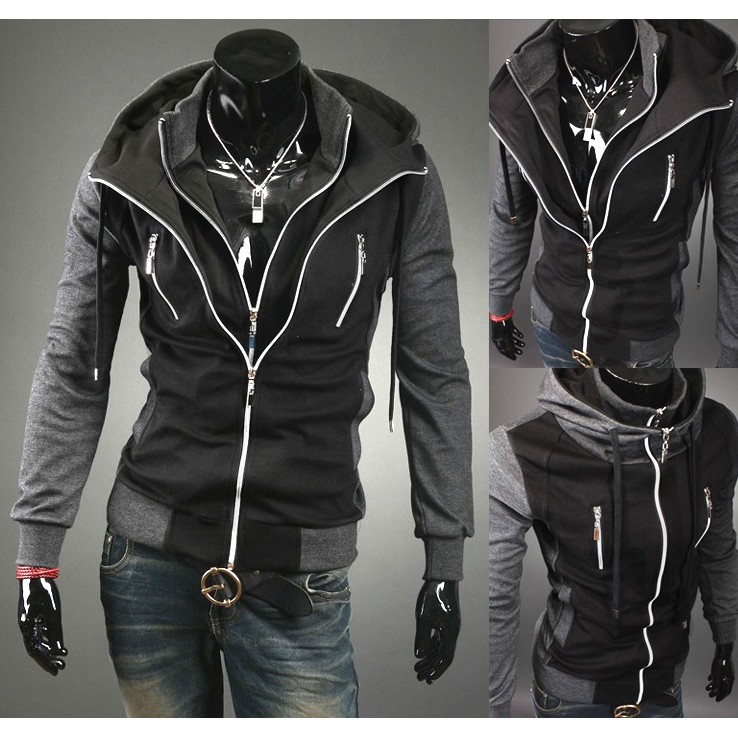 Korean stylish multi-layered hooded jacket | Shopee Malaysia