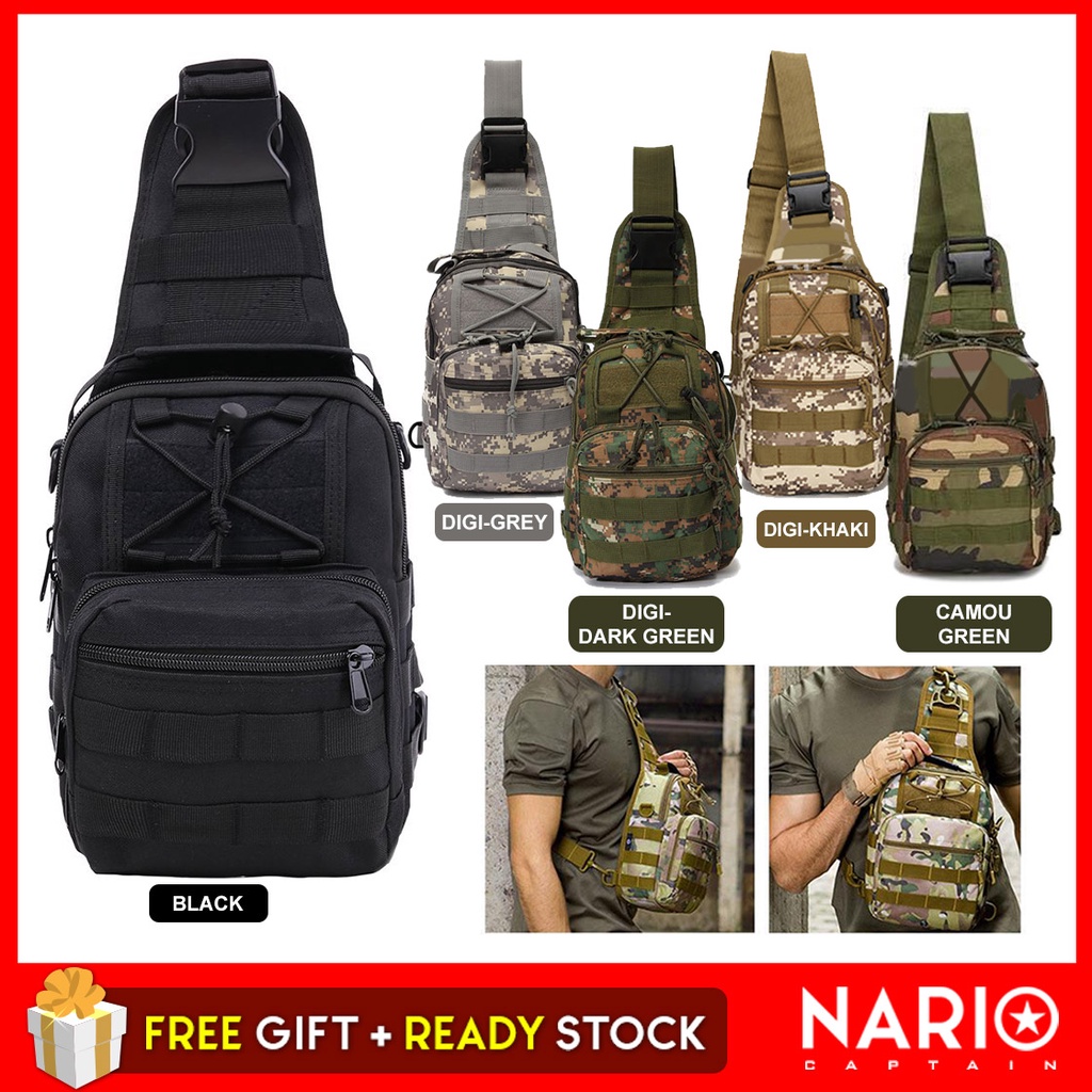 NARIO Sling Bag 3P Tactical Attack Outdoor Sling Bag Crossbody Beg ...