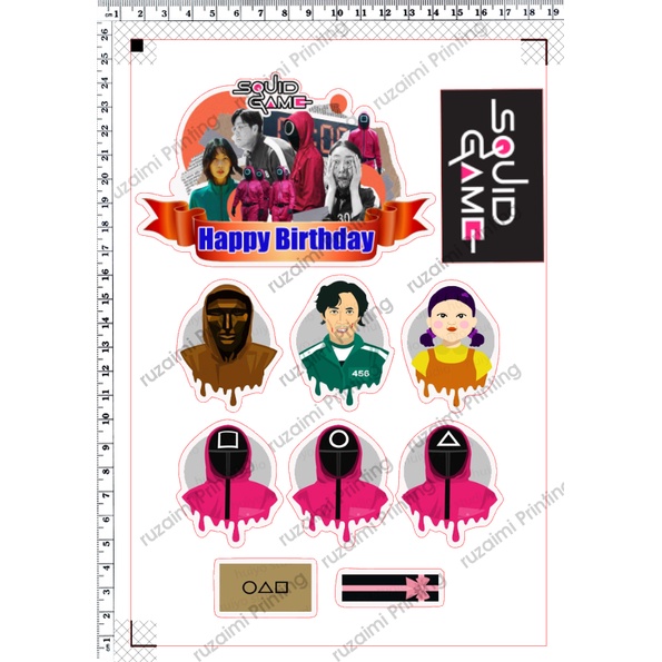 Squid Game Cake Topper 001 | Shopee Malaysia