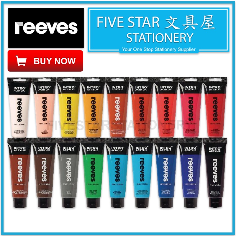 REEVES Intro Acrylic Paint 100ML Stationary Paint School Art Class ...