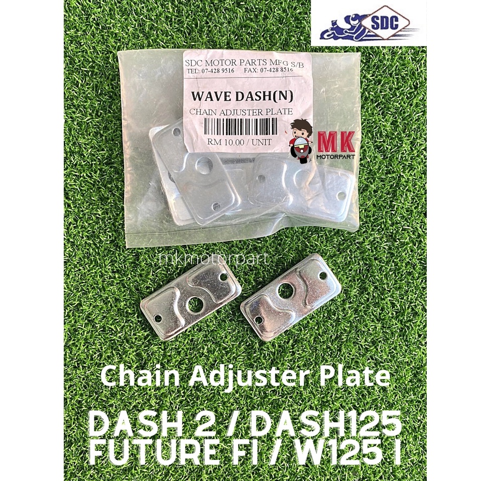 (2Pcs) PLATE Chain Adjuster Honda Wave DASH NEW = Dash2 / Dash125 ...