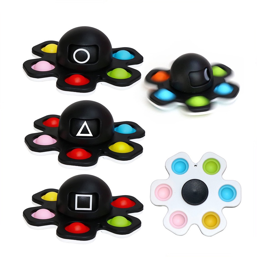 Pop Fidget Spinner Toy Face-Changing Octopus Fidget Toys 坡2 to Relief ...