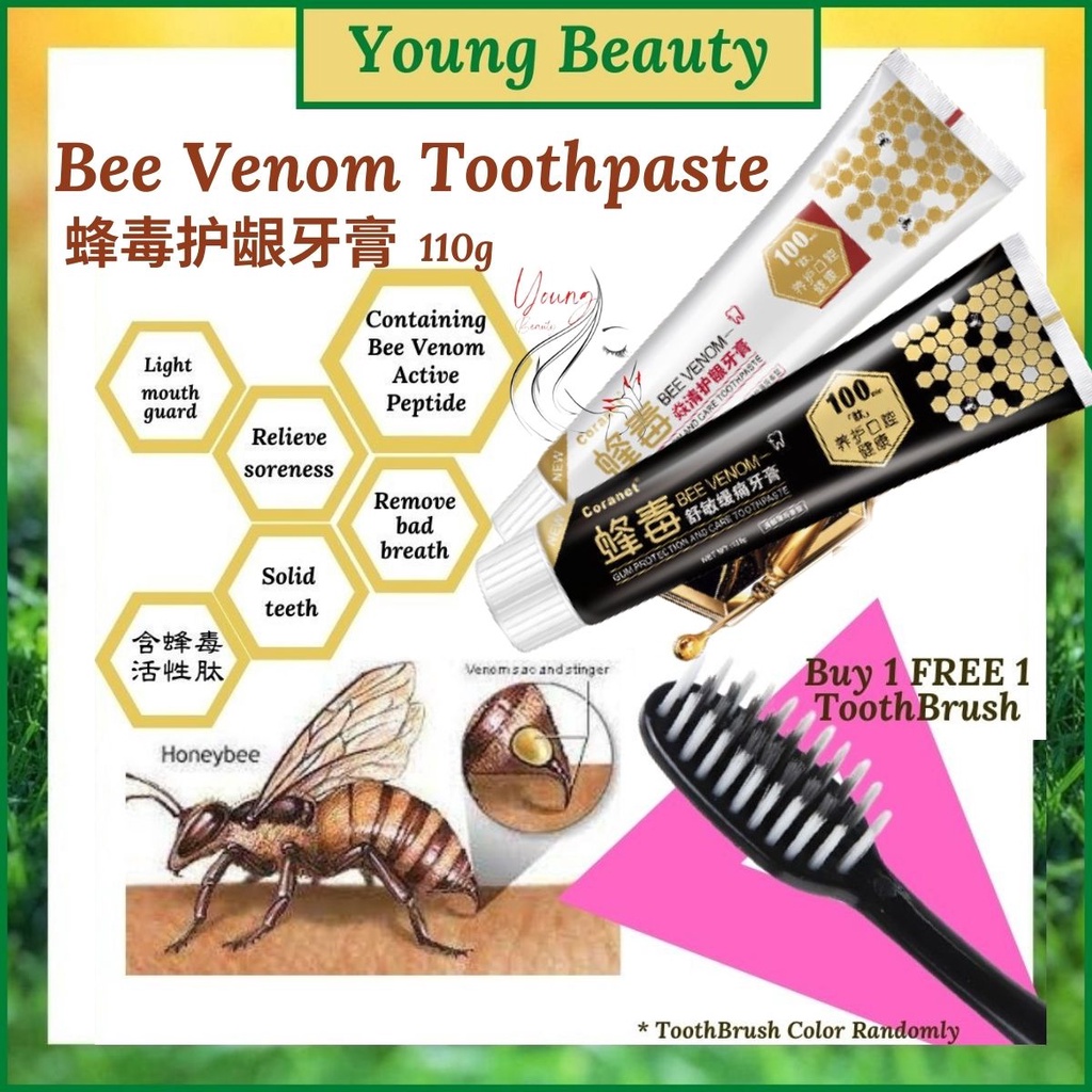 【READY STOCK现货】Bee Venom Gum Care Toothpaste 110g * 蜂毒炎清护龈牙膏 | Shopee ...