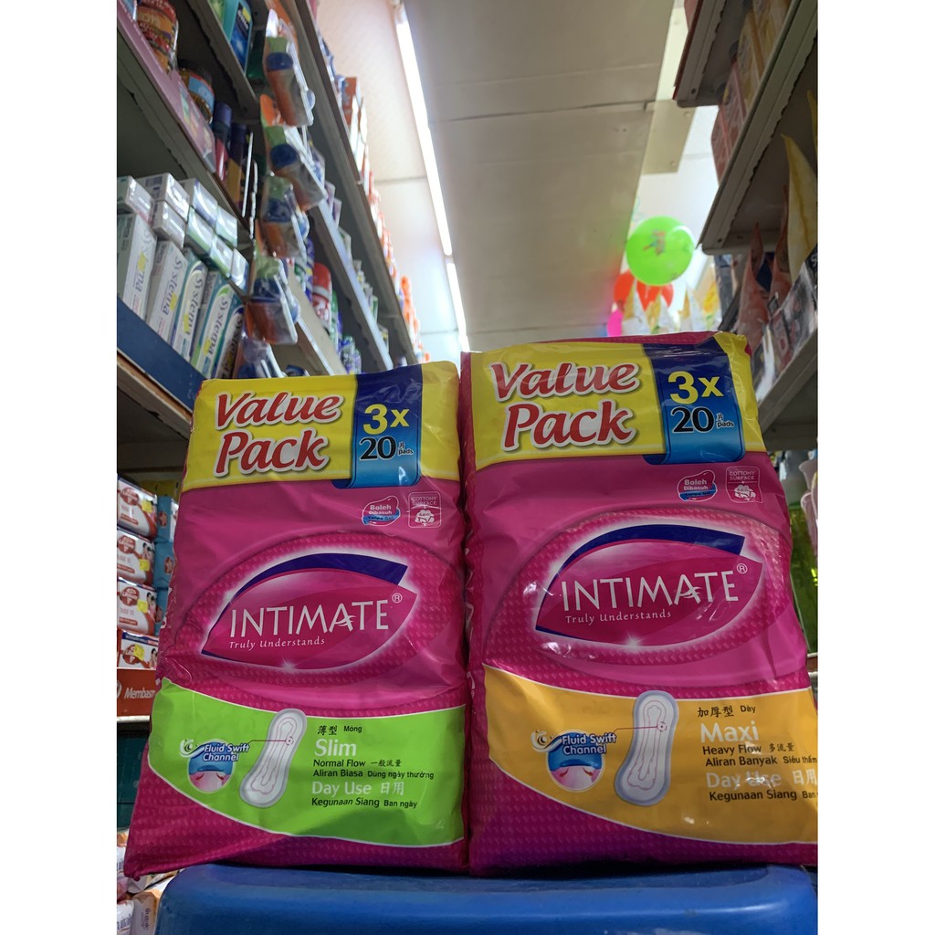 Intimate Value Pack 3 x20 Pads (Slim Day Use/ Maxi Day Use) | Shopee ...