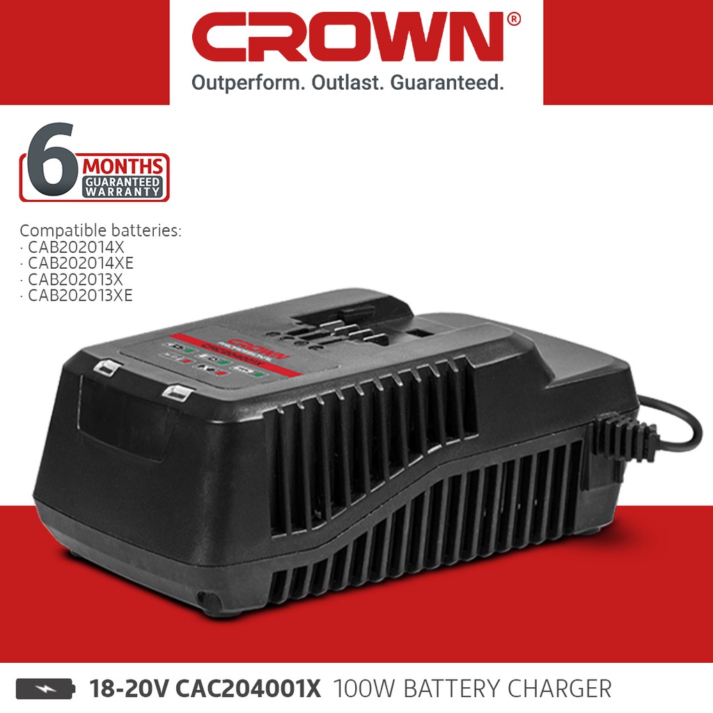 CROWN PROFESSIONAL CAC204001X Battery Charger 4AH | Shopee Malaysia