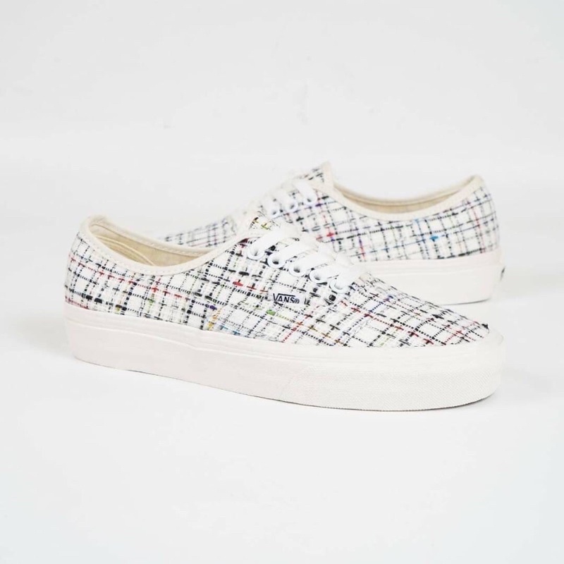 Vans Authentic Woven Plaid White Original | Shopee Malaysia