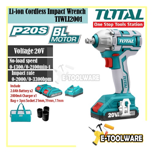 Total TIWLI2001 Li-ion Cordless Impact Wrench 20V | Shopee Malaysia