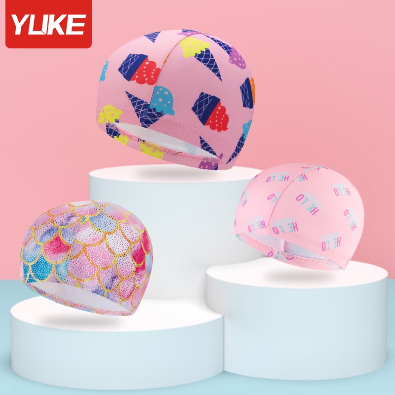 YUKE Children Swimming Cap Boy Girl Cartoon Cute Swimming Cap Swimming ...