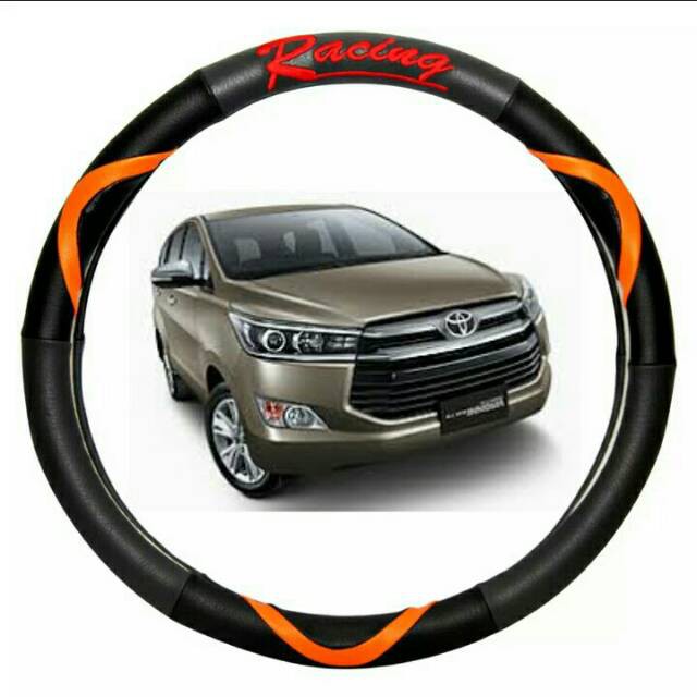 Toyota kijang innova steering wheel cover, orange racing steering wheel ...