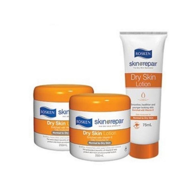 Rosken Skin Repair Dry Skin Lotion 250ml x2 foc 75ml | Shopee Malaysia