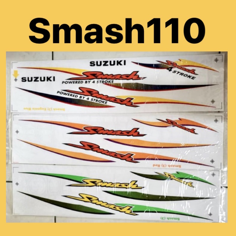 SUZUKI SMASH 110 SMASH110 (3) BODY STICKER BODY COVER SET COVERSET ...