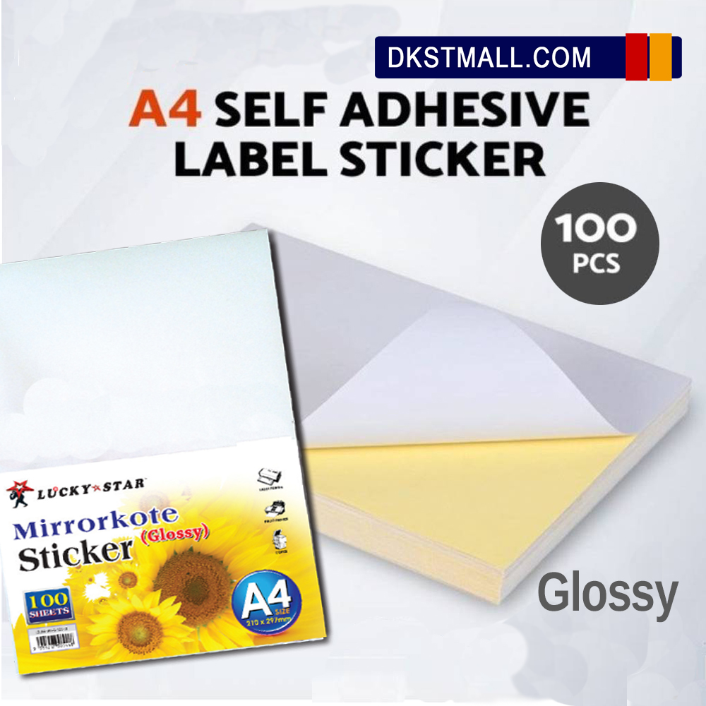 Lucky Star Mirrorkote Sticker A4 100'S (Glossy) | Shopee Malaysia