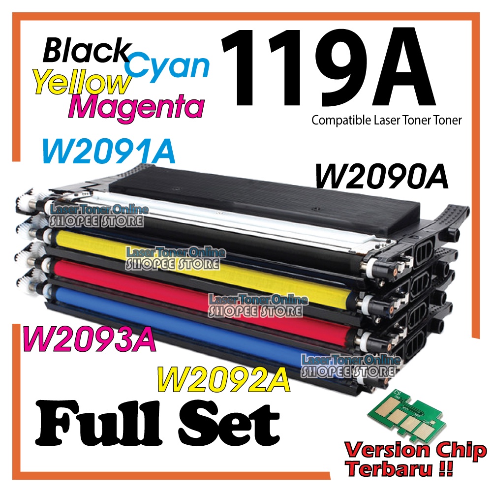 W2090A Set Compatible to HP 119A W2092A Yellow HP119A Black 150a 150nw ...